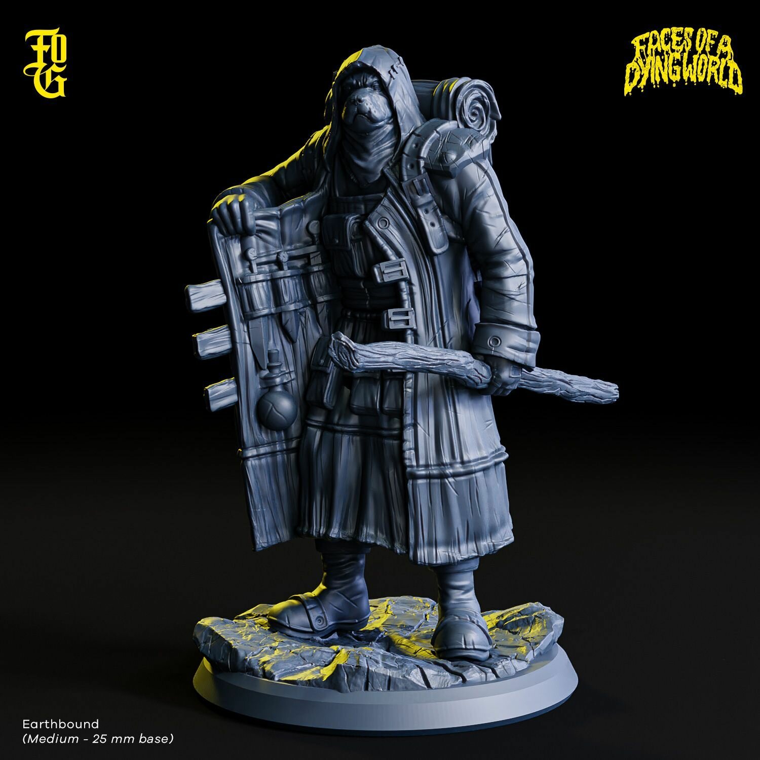 Миниатюра D&D "Изгой-странник" 32 мм (DnD, Dungeons & Dragons, ДнД, Подземелья и Драконы, Pathfinder)