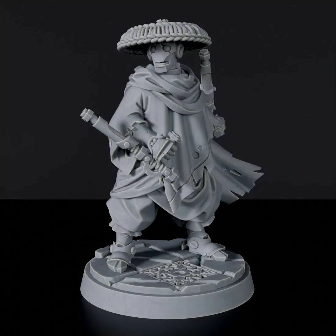Миниатюра D&D "Собранный монах с дубинкой" 32 мм (DnD, Dungeons & Dragons, ДнД, Подземелья и Драконы, Pathfinder)