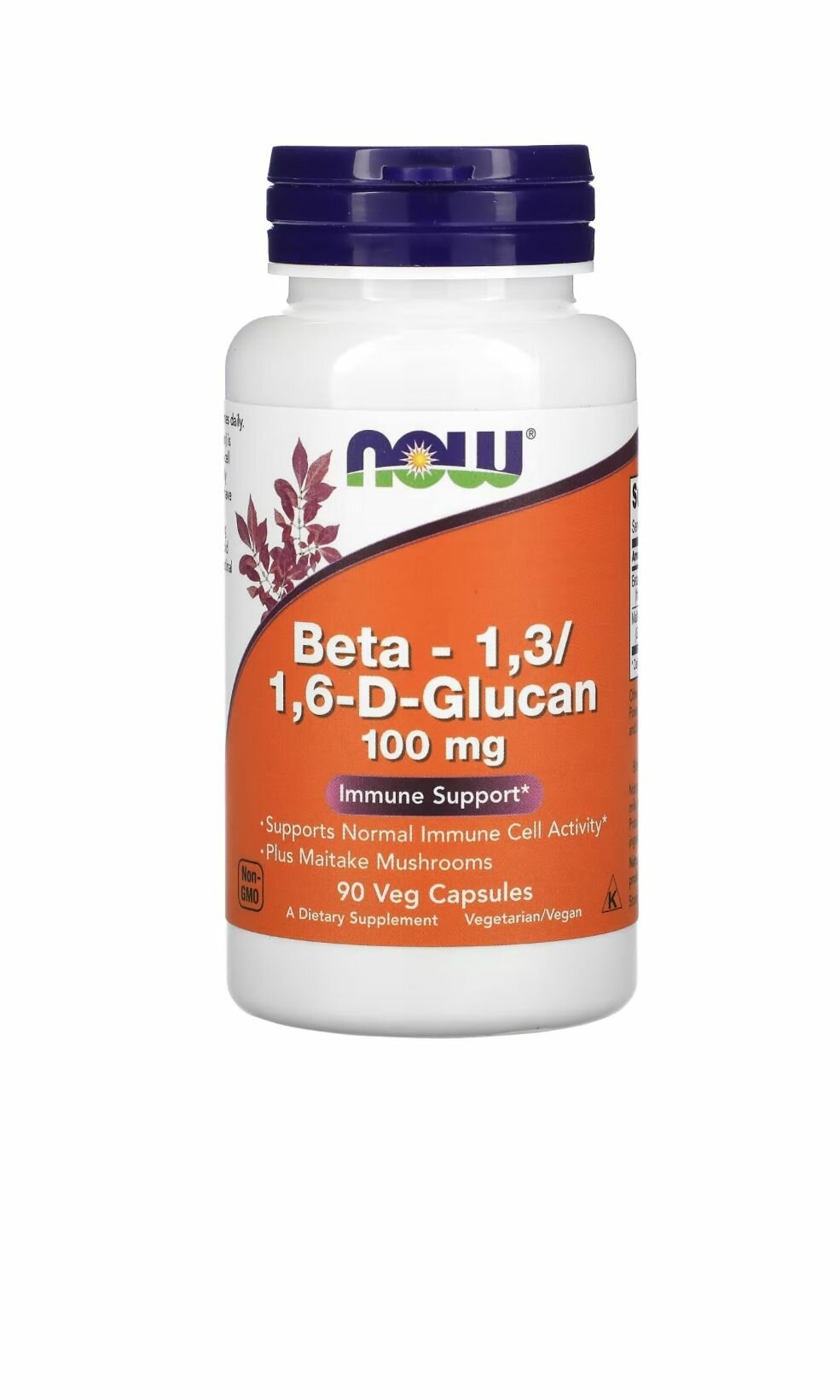 Бета - 1,3/1,6-D-Глюкан NOW Beta - 1,3/1,6-D-Glucan 100 mg 90 капсул