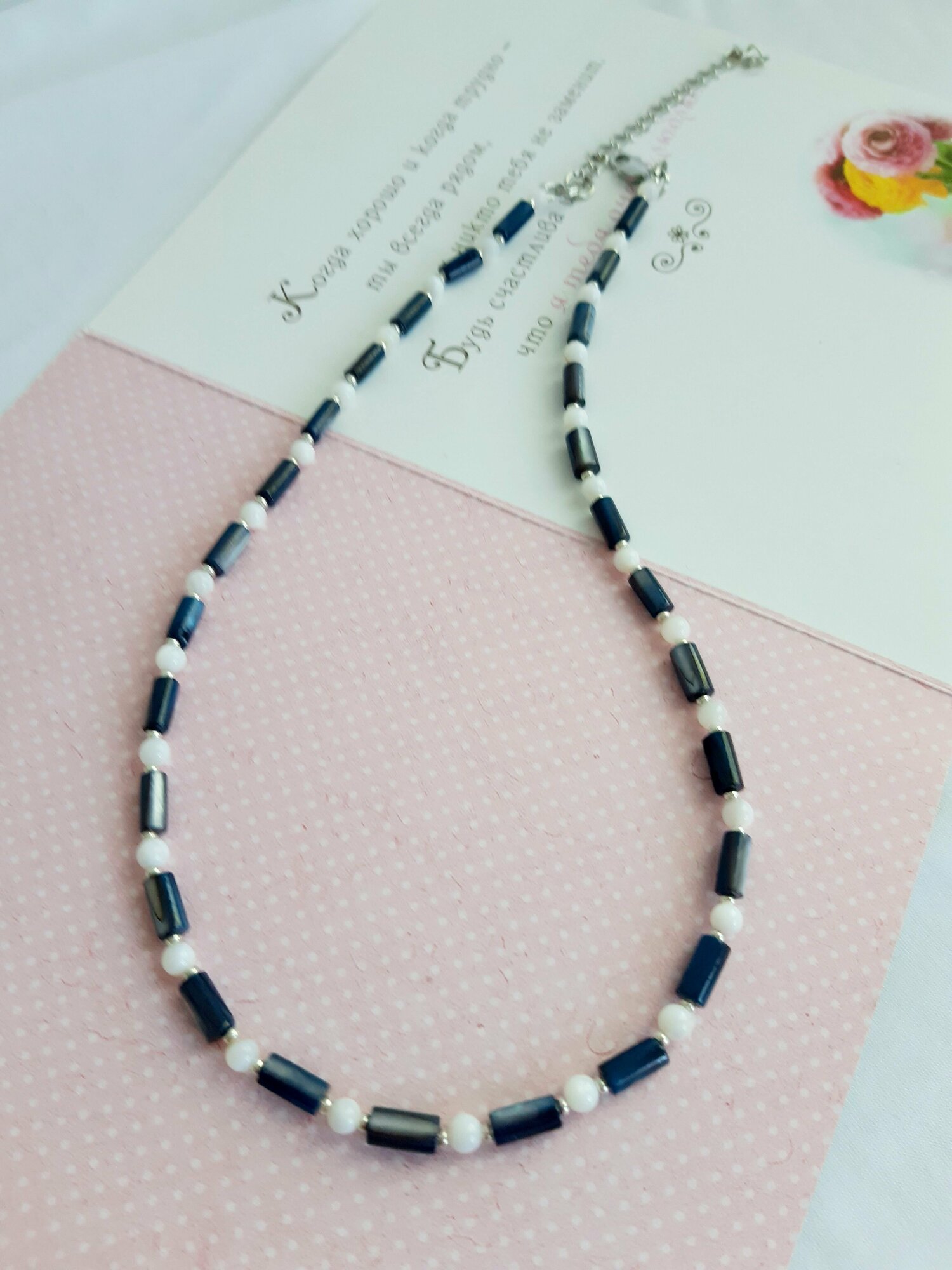 Колье, бисер