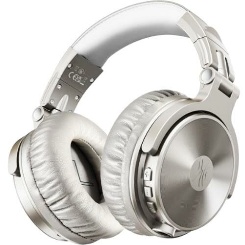 Bluetooth наушники с микрофоном OneOdio Pro-C silver беспроводная полноразмерная гарнитура - серебристые