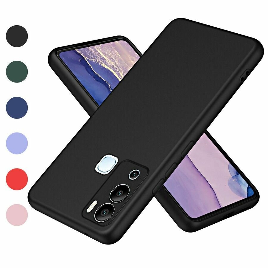 Силиконовая накладка тонкая для Infinix Hot 12i черный