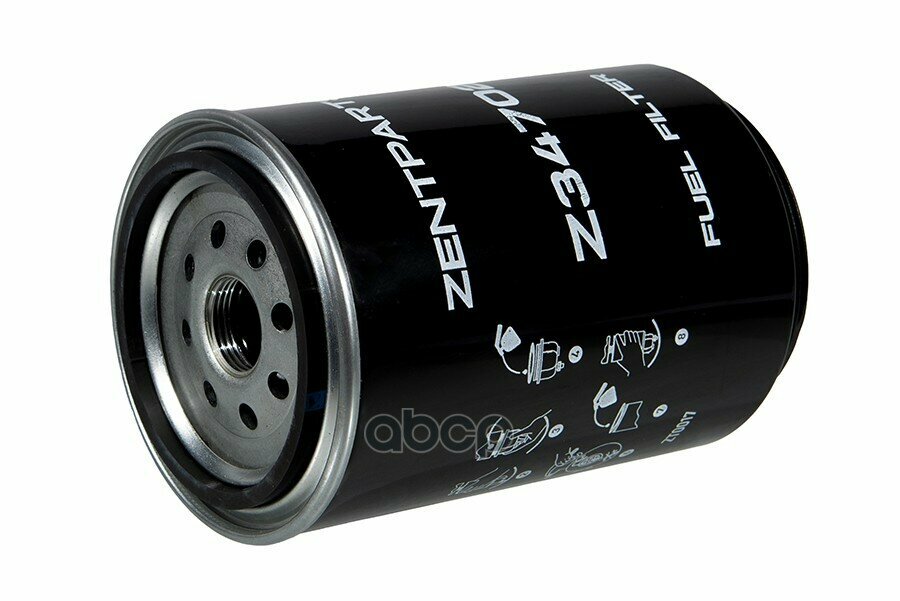 ZENTPARTS Z34702 фильтр топливный! сепаратор D108, H207 со сливом eng. DD60ser.12,7L, Cat\Volvo FH12/FRL/INTERN