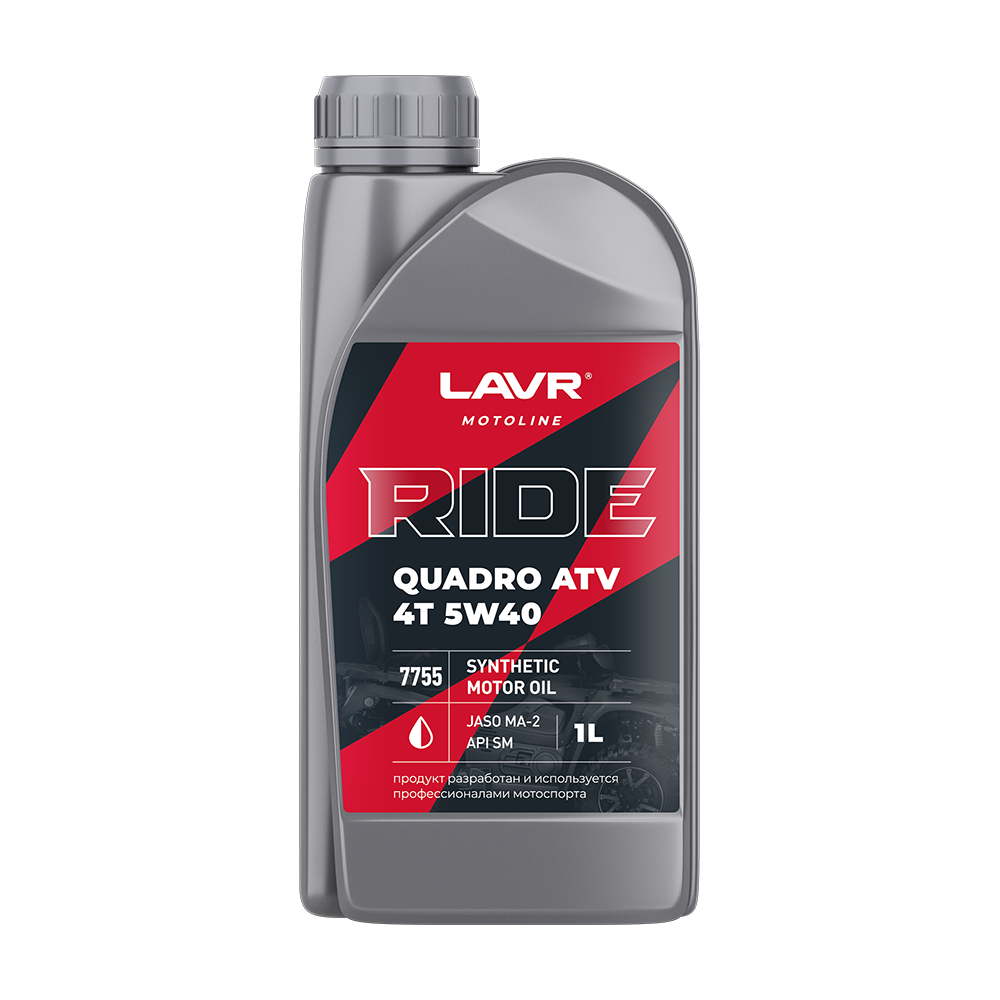 LAVR MOTO RIDE QUADRO 4T 5W40 (1L) масло мотор! синт API SM LAVR арт. LN7755