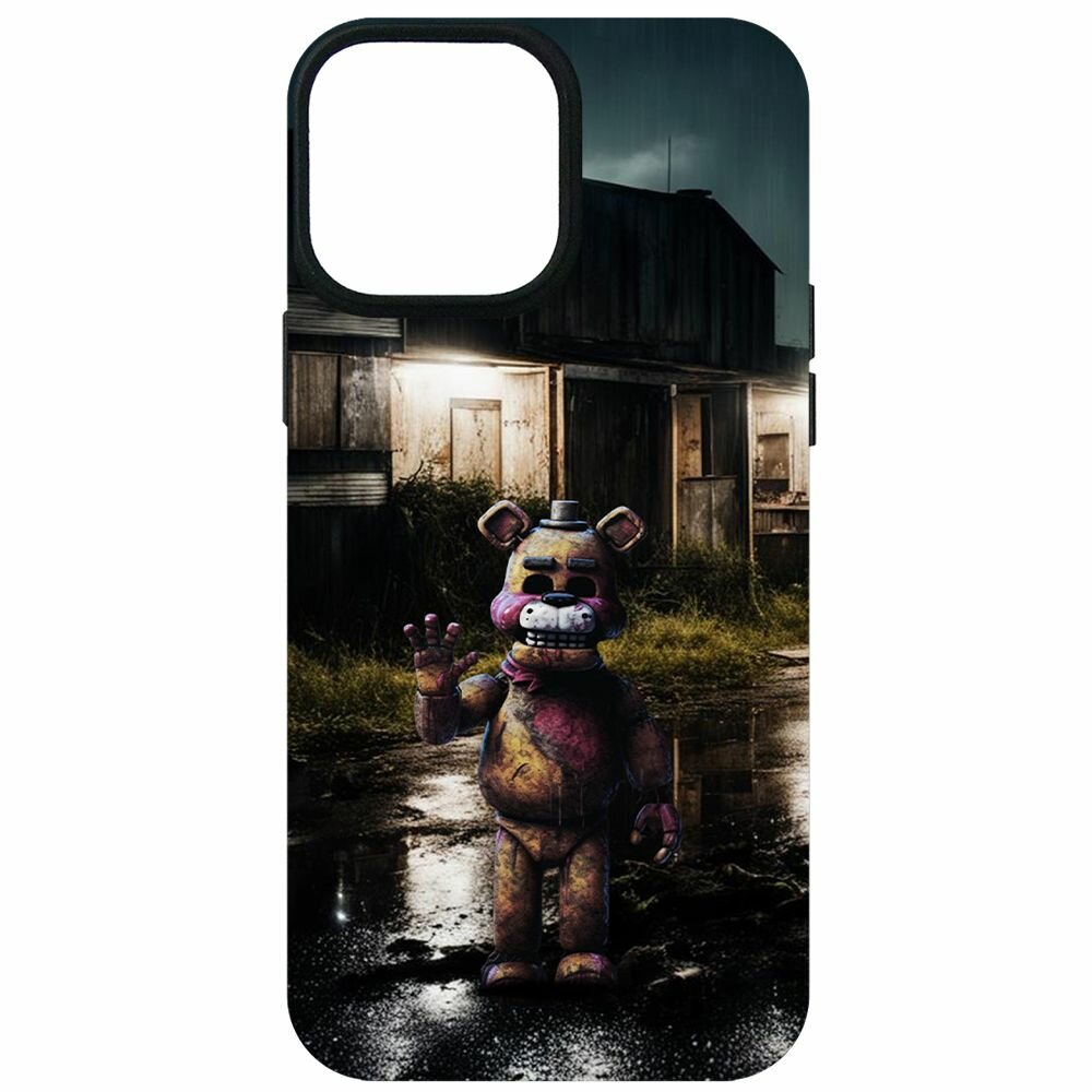Чехол-накладка Krutoff Soft Case фнаф (FNAF) - Фредди под дождем для iPhone 13 Pro Max черный