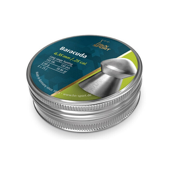 Пули для пневматики H&N Baracuda 6,35 мм, 2,0 грамм, 150 штук