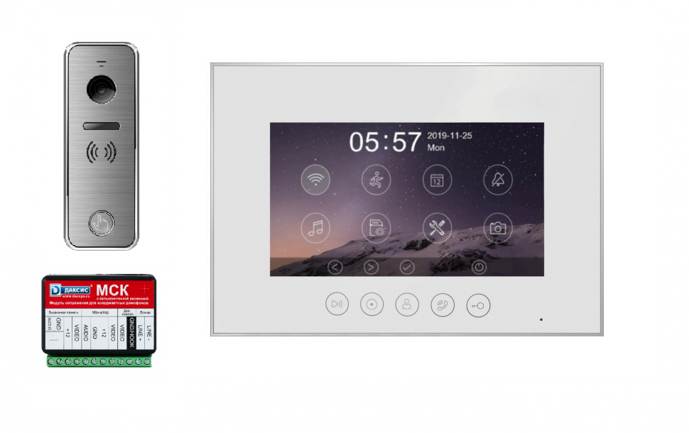 Комплект видеодомофона для квартиры Tantos Marilyn HD s и iPanel 2 HD с блоком сопряжения