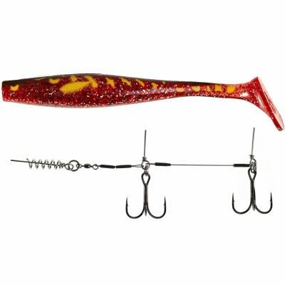 Мягкие приманки Lucky John 3D BBS Series KUBIRA SWIM SHAD 9.0" + Stinger L # PG25 (1шт)