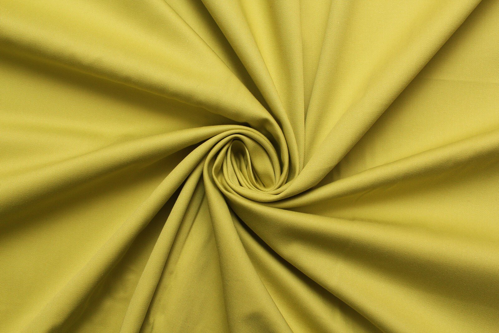 Ткань Хлопок-стрейч жёлто-зелёный яркий, 340 г/пм, ш156см, 0,5 м