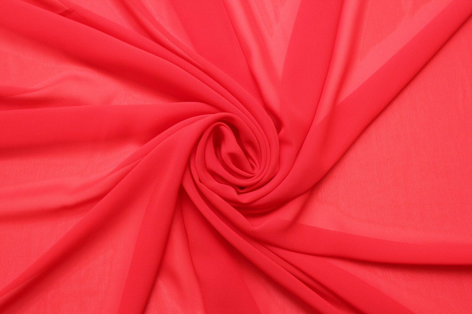 Ткань Шифон алый, ш146см, 0,5 м