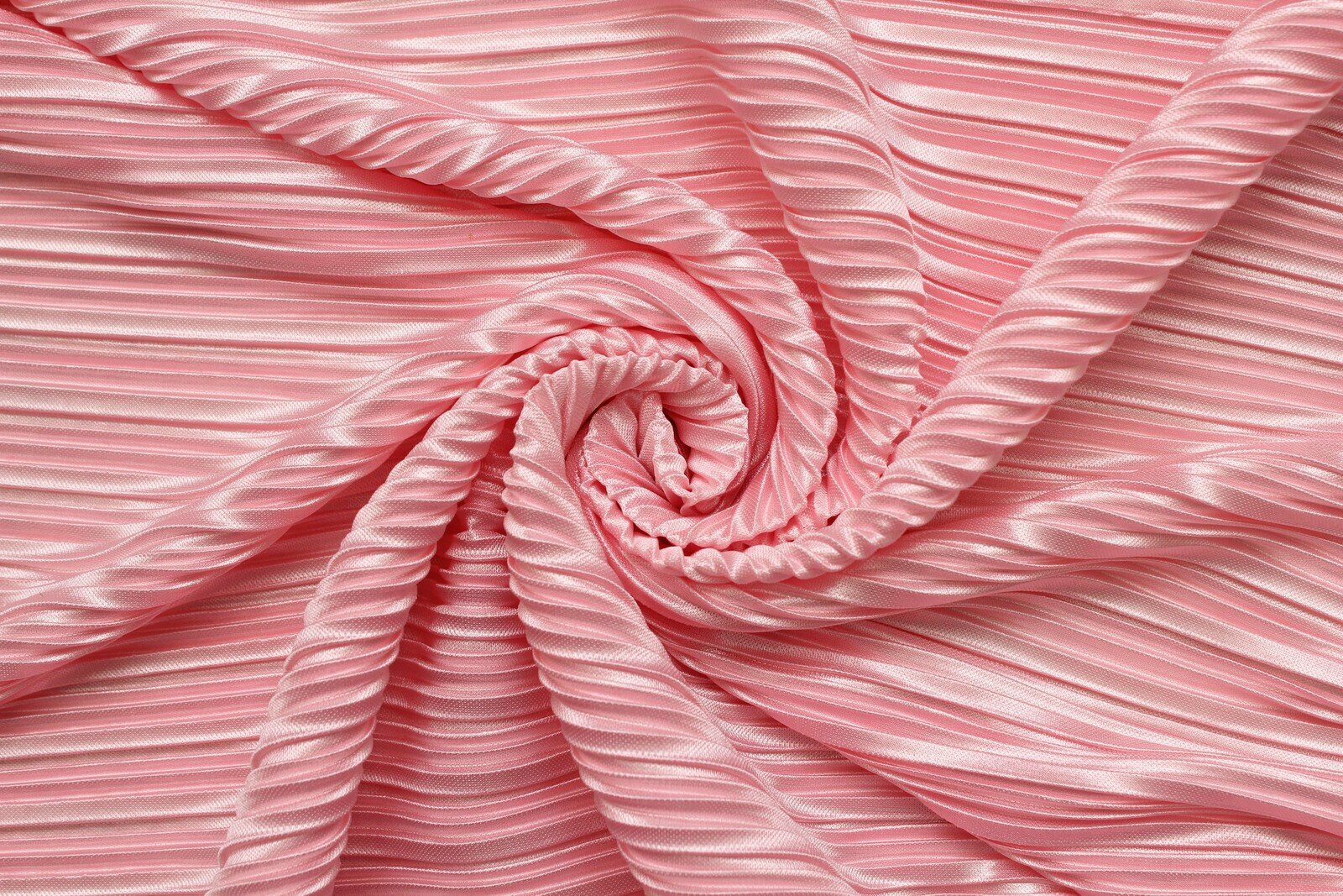 Ткань Атлас-плиссе трикотажный бледно-розовый, ш142см, 0,5 м