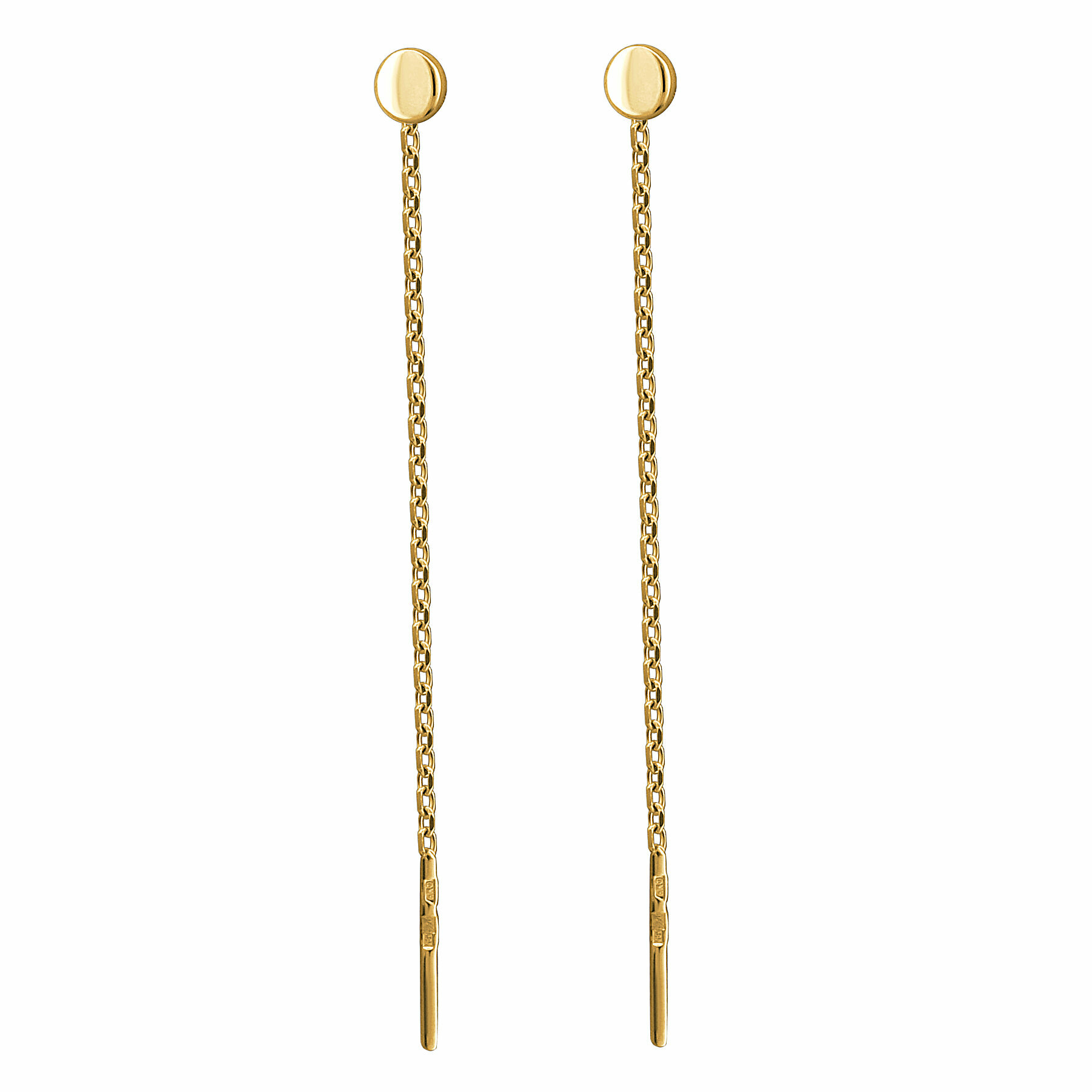 Серьги, желтое золото, 585 проба