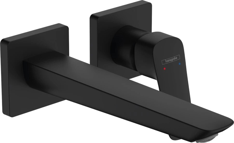 Смеситель для раковины Hansgrohe Logis 71256670 встраиваемый, с выпуском, черный матовый