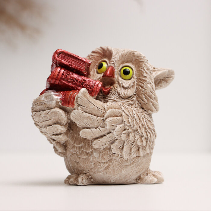 Фигура "Сова с книгами" 10х8х6см, 10341064