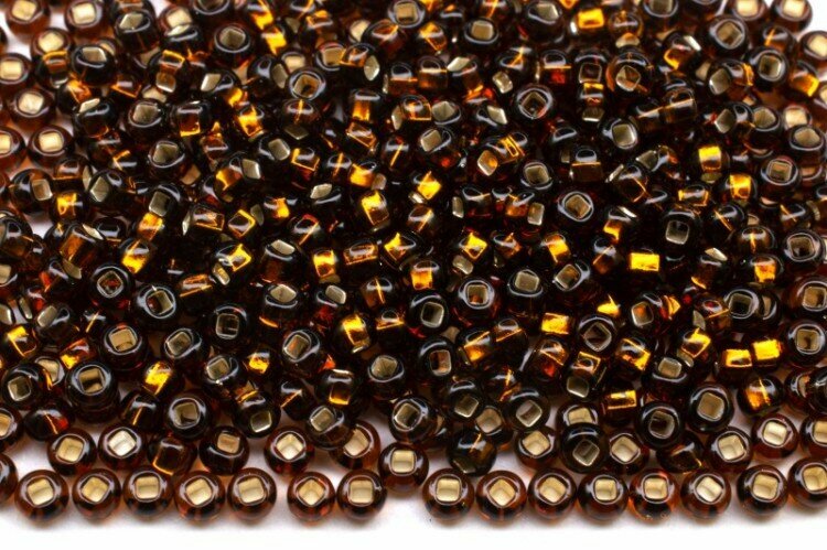 Бисер чешский PRECIOSA круглый 10/0 17110 коричневый, квадратное отверстие, 5 грамм