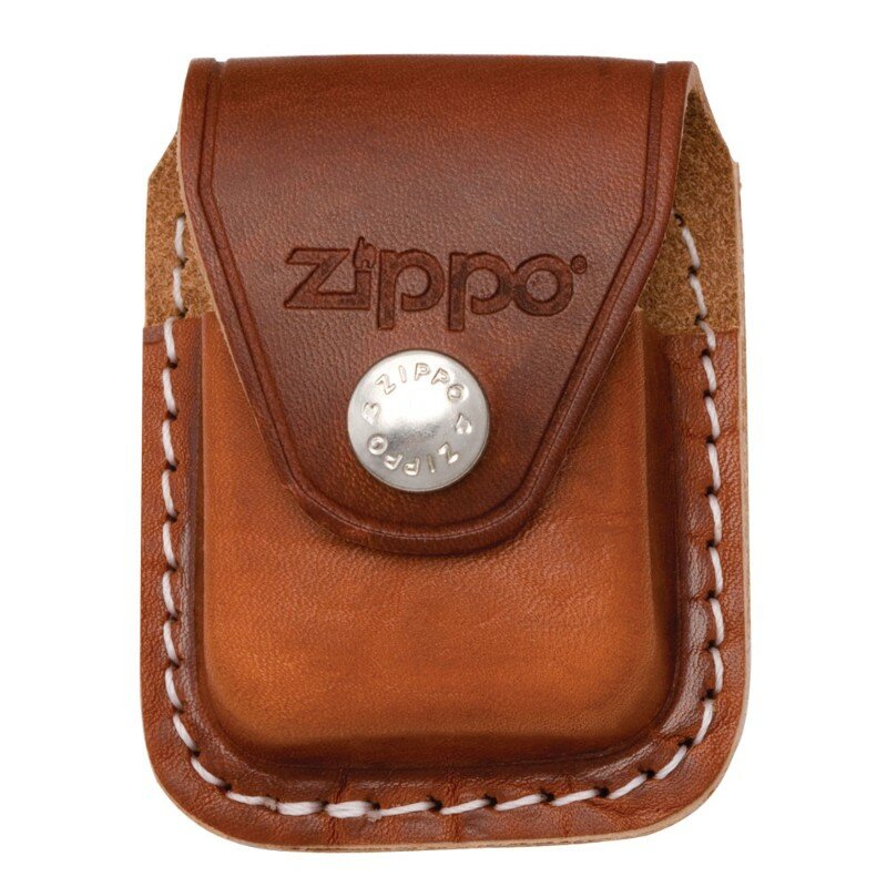 Чехол для зажигалки Zippo коричневого цвета с креплением на ремень