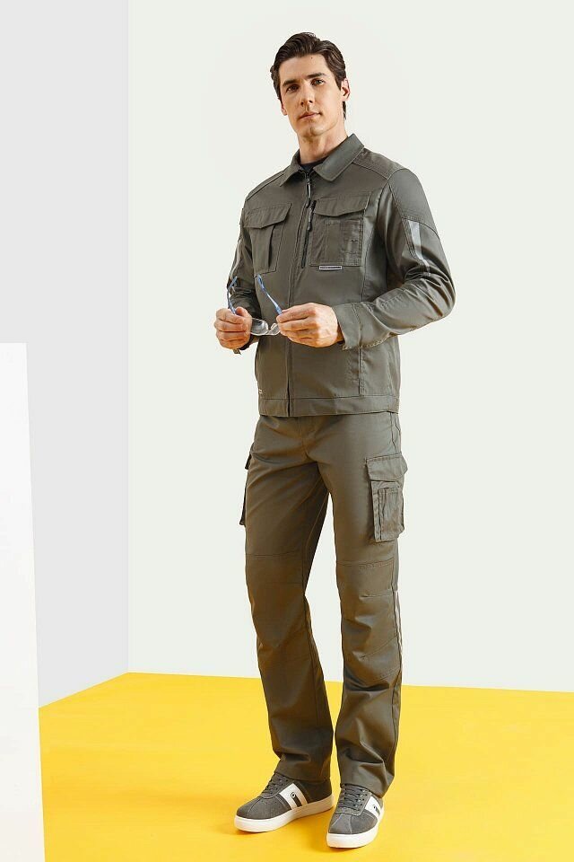 Костюм STATUS NEW мужской рабочий; комплект спецодежды; одежда демисезонная, осенняя; летняя форма: куртка и штаны