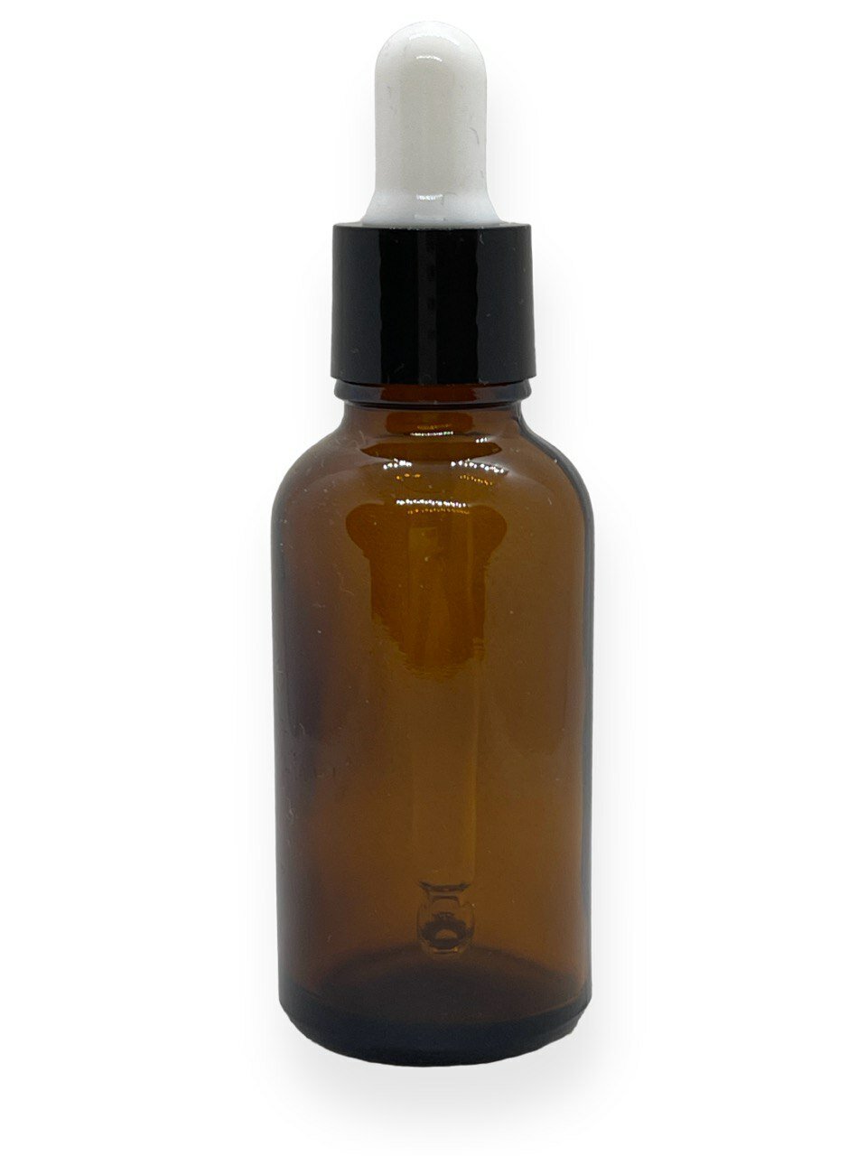 Набор пипеток для эфирных масел, флакон 30 мл, 6 штук, янтарное стекло, черная крышка, белая груша