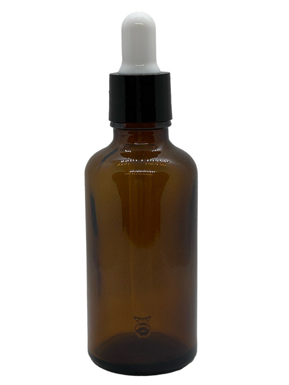 Набор пипеток для эфирных масел, флакон 50 мл, 6 штук, янтарное стекло, черная крышка, белая груша