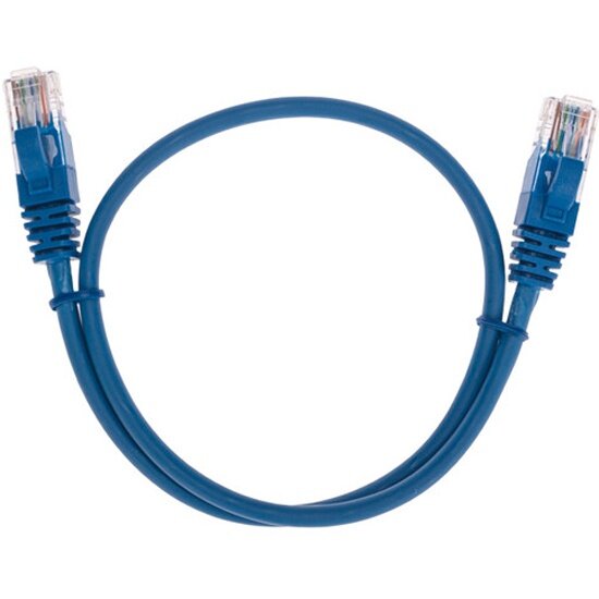 Патч-корд U/UTP Rexant cat 5e, медь, LSZH (негорючий), 0,5 м, RJ45-RJ45, 26AWG, синий