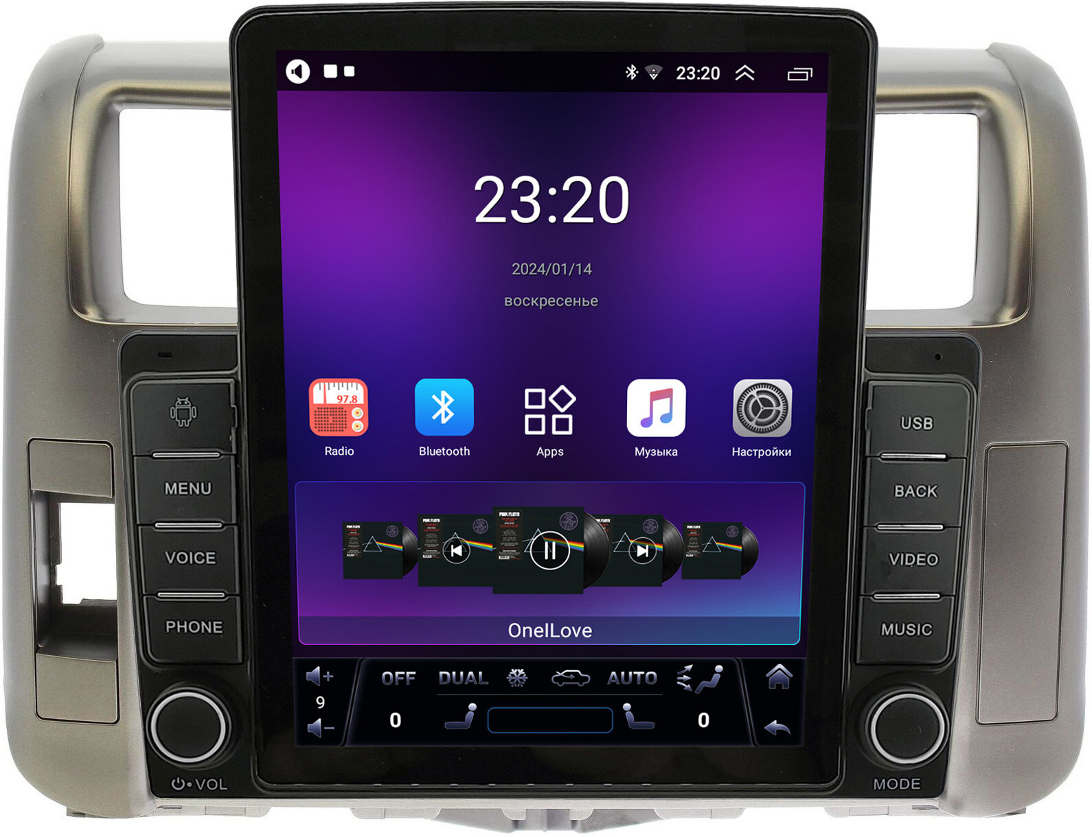 Штатная магнитола Canbox GTR095-9005 Toyota Land Cruiser Prado 150 2009-2013 (авто с усилителем) Android 10 (QLed, 4/64, DSP, CarPlay)