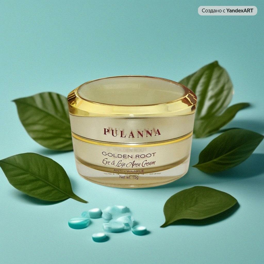 Крем для глаз и контура губ от морщин с пептидами и пантенолом PULANNA 15г