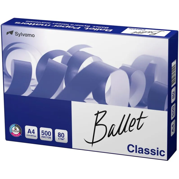Бумага офисная Ballet Classic A4 80 г/м² 500 л. Белый