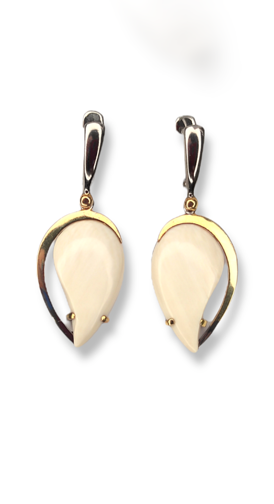 Серьги ЗлатаМира, серебро, 925 проба