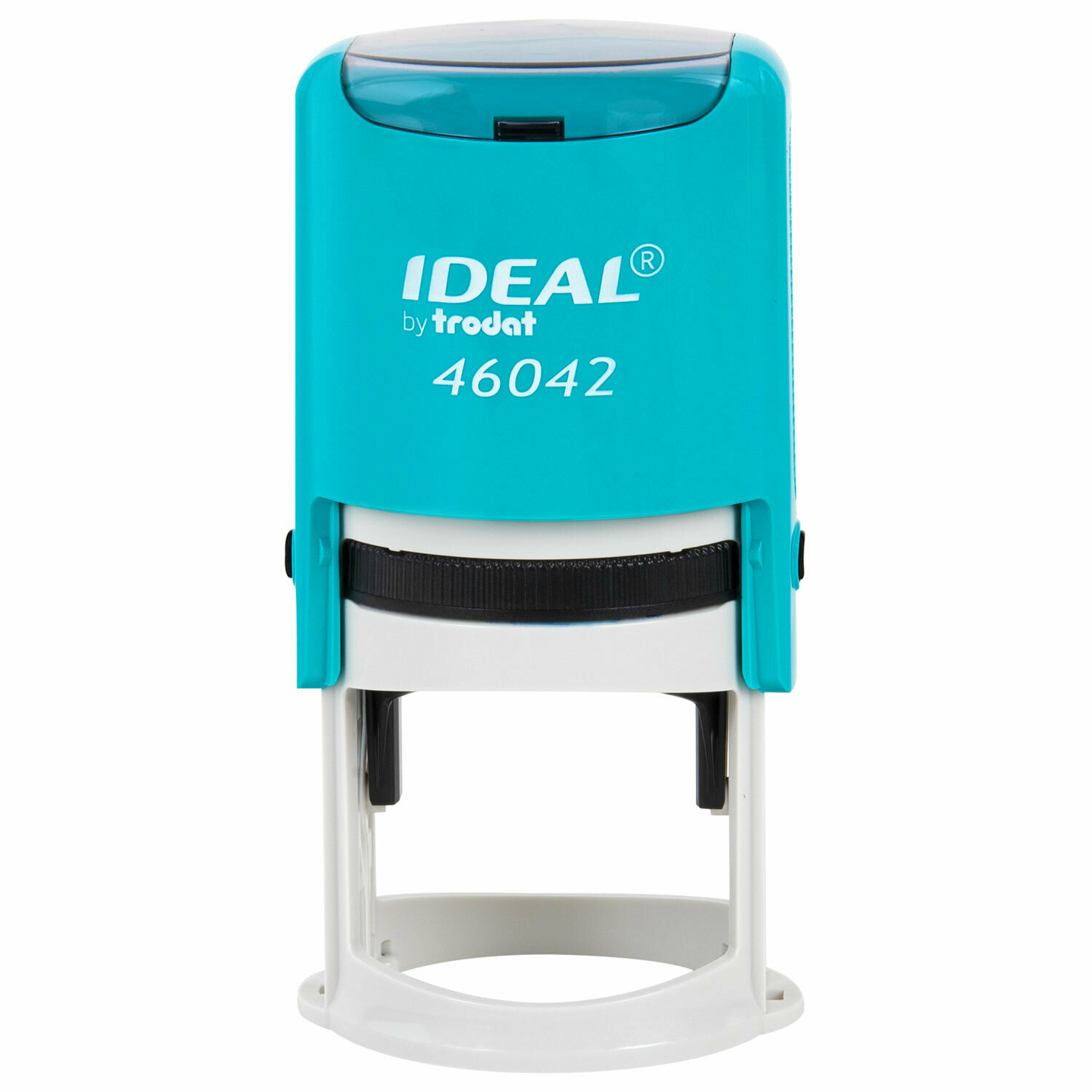 Упаковка 2 шт. Оснастка для печатей оттиск D=42 мм, синий, TRODAT IDEAL 46042, корпус бирюзовый, крышка, подушка,198959