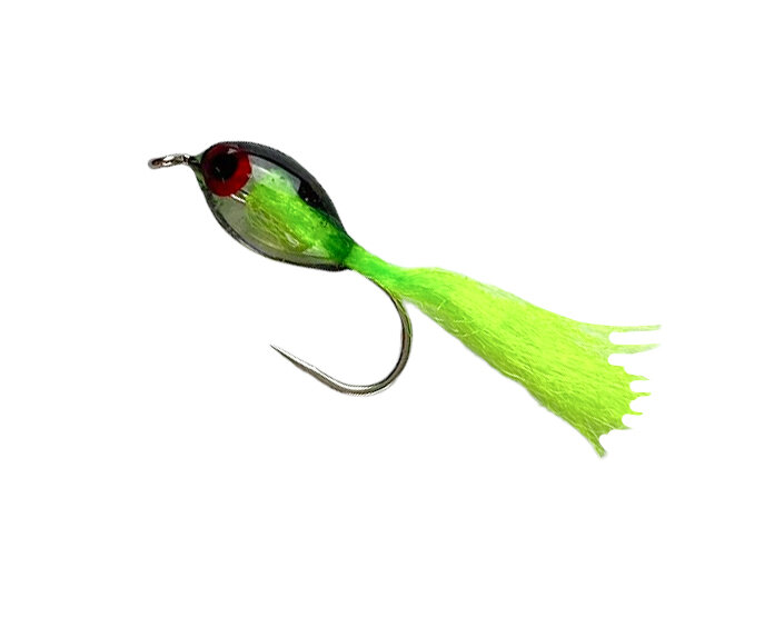 Уловка Малек 3D №8 Fluo цитрусовый стример с окраской и плавными движениями хищной рыбы