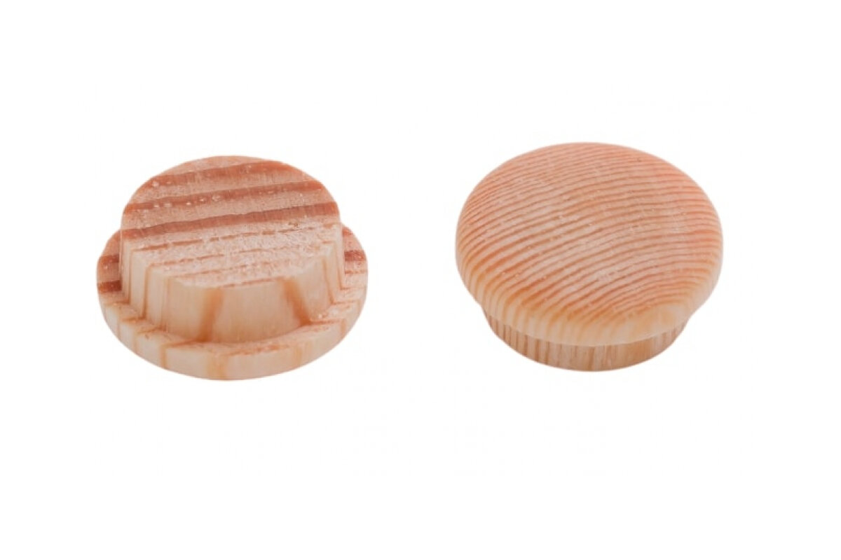 Европартнер Заглушка на отверстие D35, деревянная сосна, 4 шт, мебельная заглушка