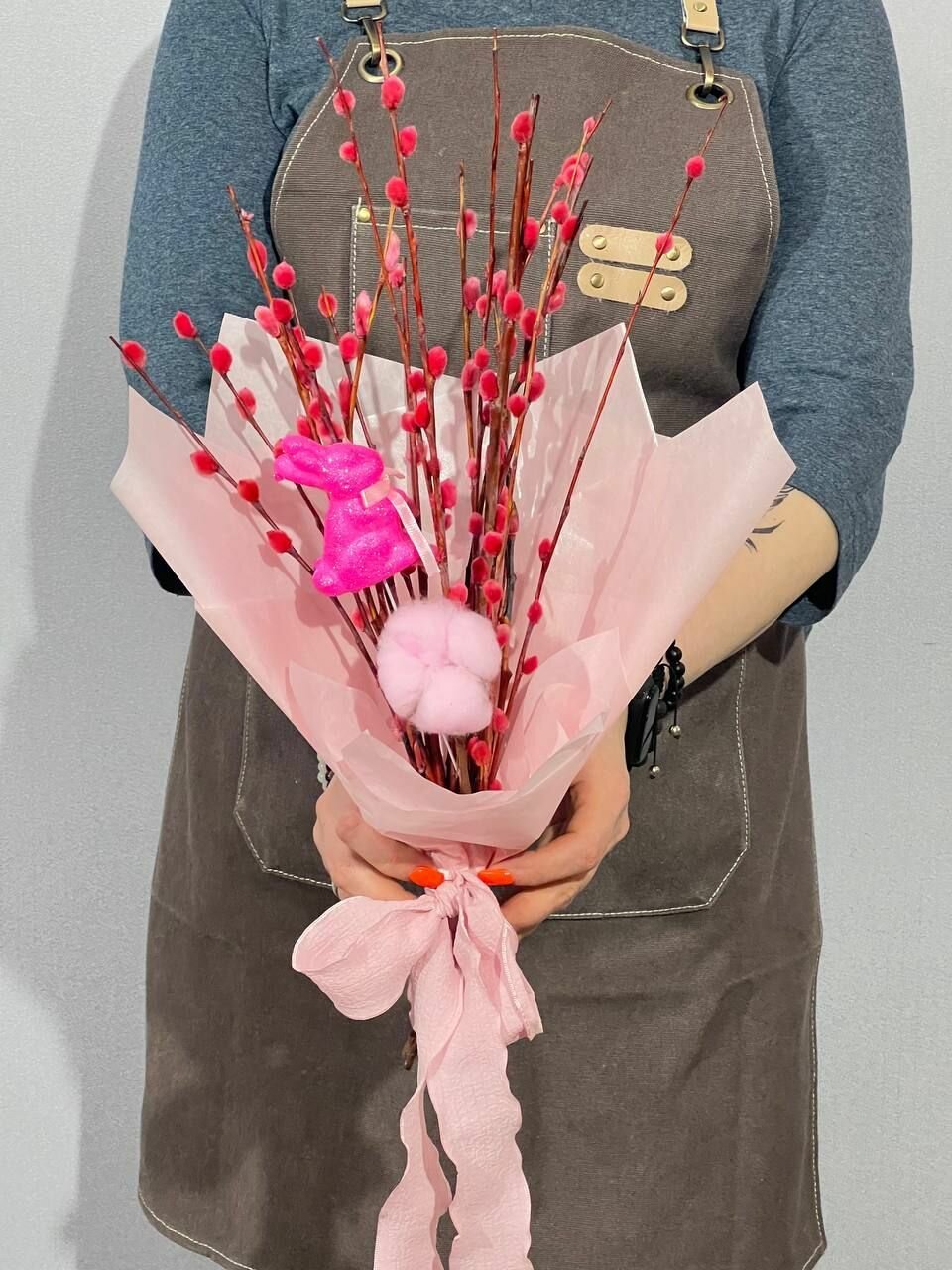 Верба живая 21шт / Пасхальный букет / Пасхальная композиция