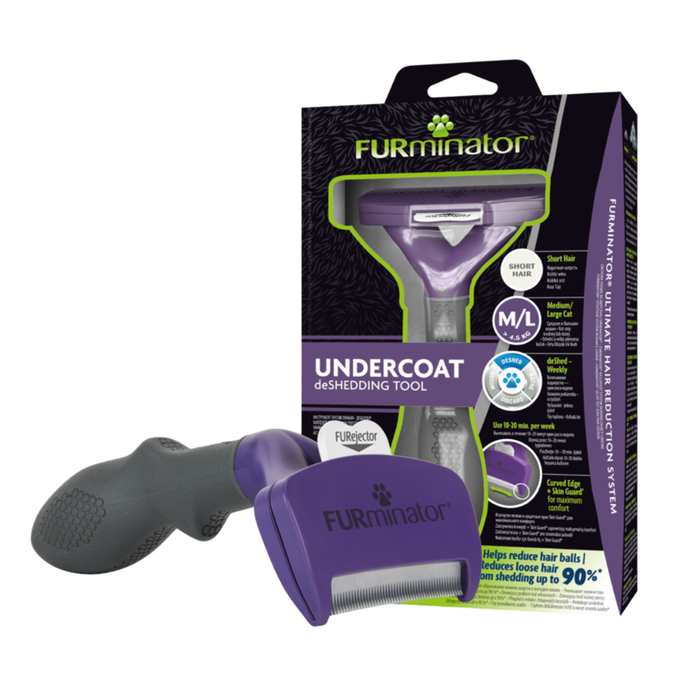 FURminator UnderCoat M/L для больших кошек c короткой шерстью, 1 шт