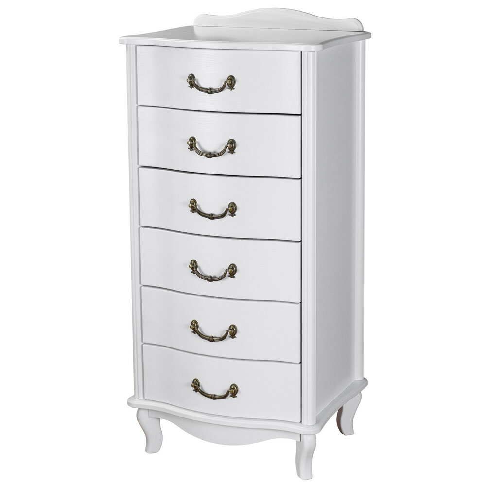 Комод Мебелик Джульетта узкий 6 ящ. молочный дуб Размеры: Высота 1065мм Глубина 405мм Ширина 490мм