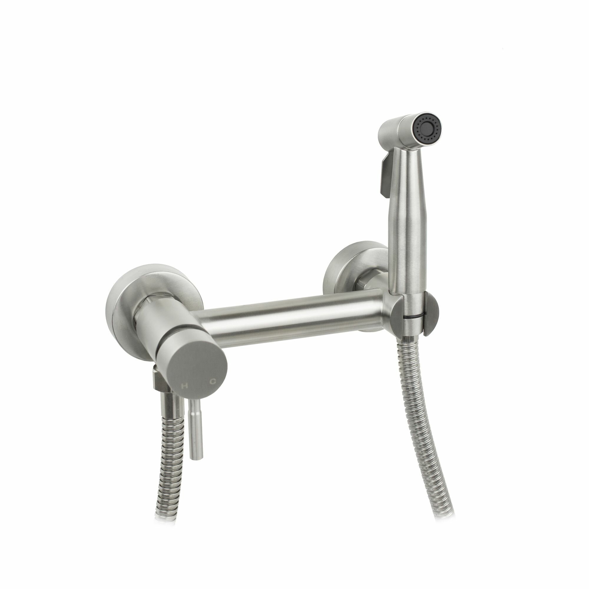 Смеситель с гигиеническим душем для биде OUTE, с гигиенической лейкой, нержавеющая сталь, серый