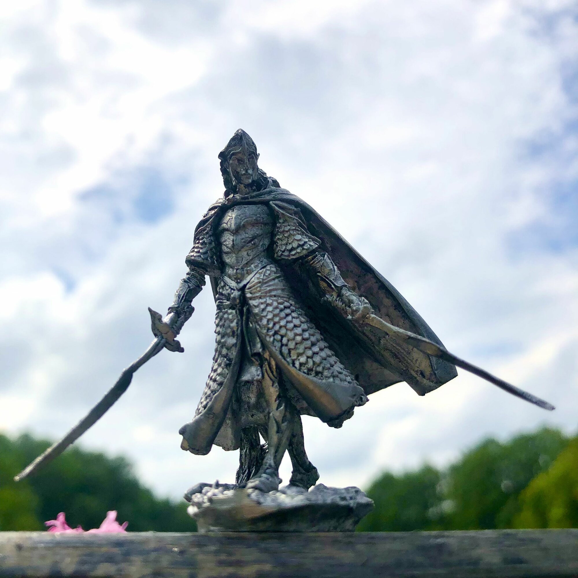 Оловянная фигурка Эльфийский Воин 54 мм масштаб (Высота 6-7 см) Коллекционная миниатюра Эльф солдатик из олова