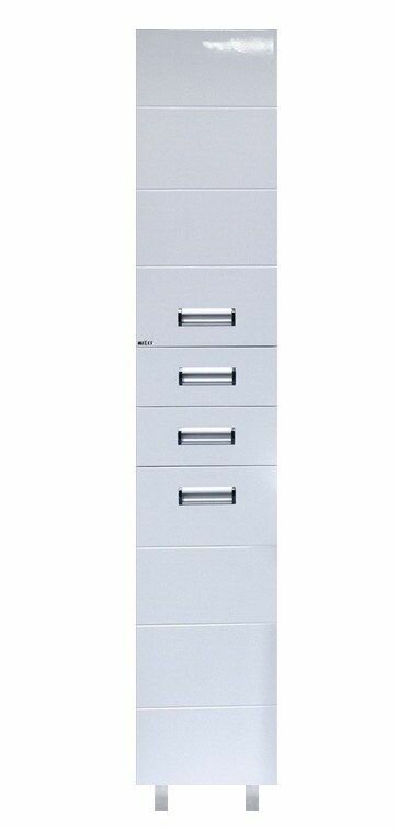 Шкаф - пенал Misty Селена 35 с бельевой корзиной левый