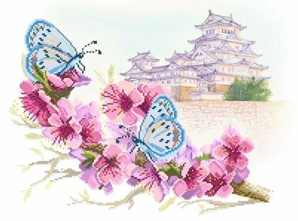 Рисунок на шелке для вышивания бисером матренин посад арт.37х49 - 4149 Восточная весна