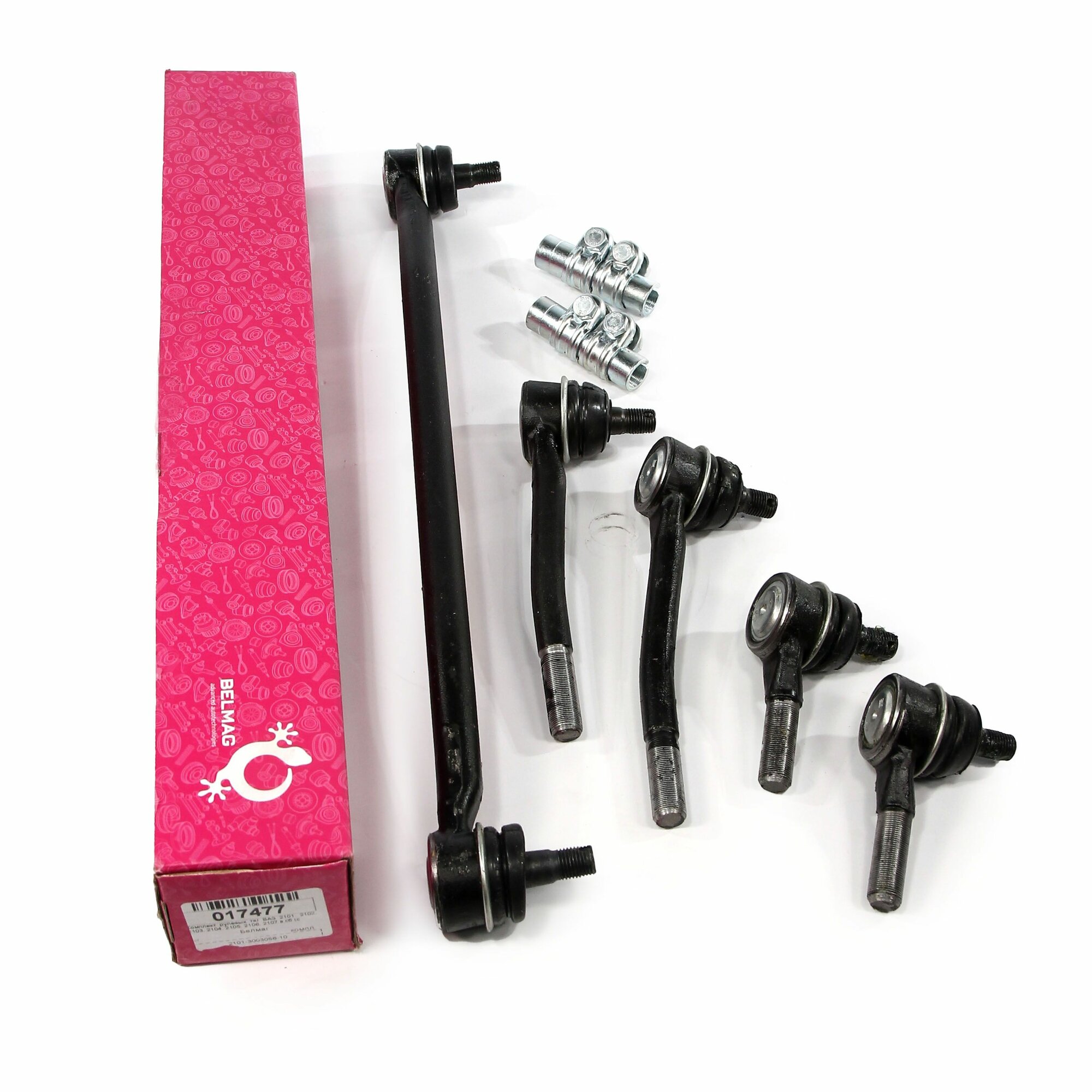 Комплект рулевых тяг ВАЗ 2101, 2102, 2103, 2104, 2105, 2106, 2107 в сборе с крепежом, Оригинал