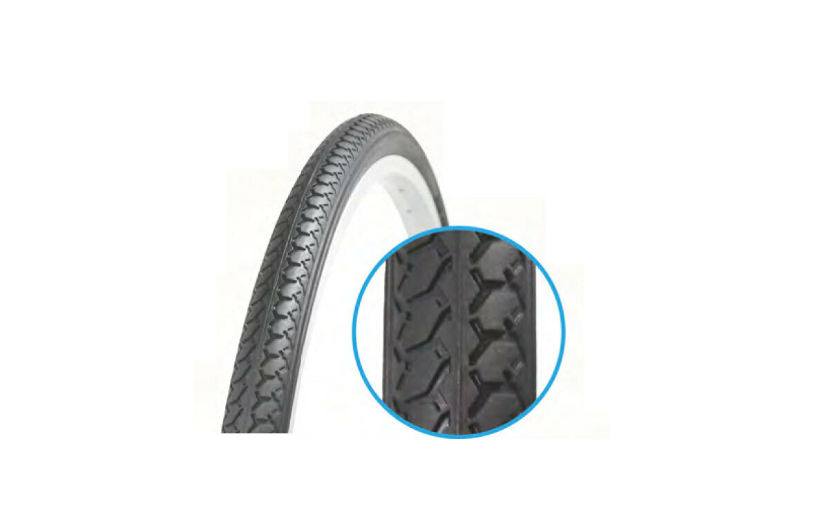 Покрышка 024, TRIX 24"х 1-3/8 (37-540), дорожная для инвалидных колясок, черная