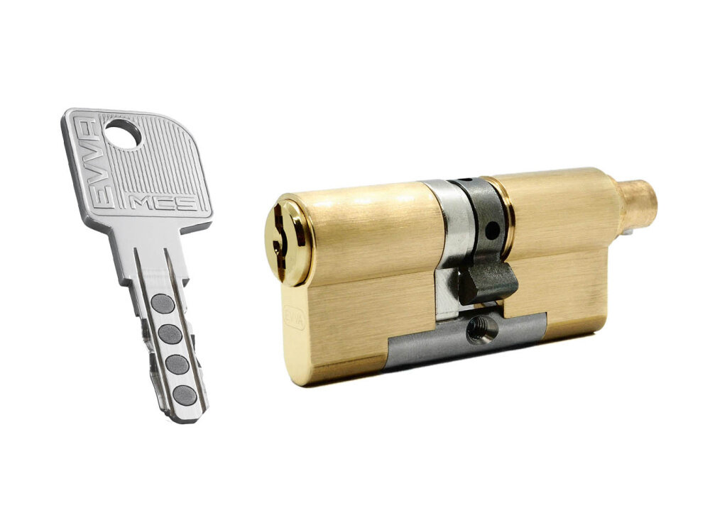 Цилиндр Evva MCS ключ-вертушка 67мм (размер 31х36В мм) - Латунь (5 металлических ключей)