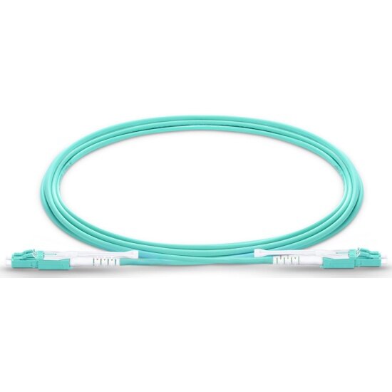 Патч-корд оптический Toplan , дуплексный, LC-LC, для панелей высокой плотности, OM3, LSZH, 5.0 м, аква