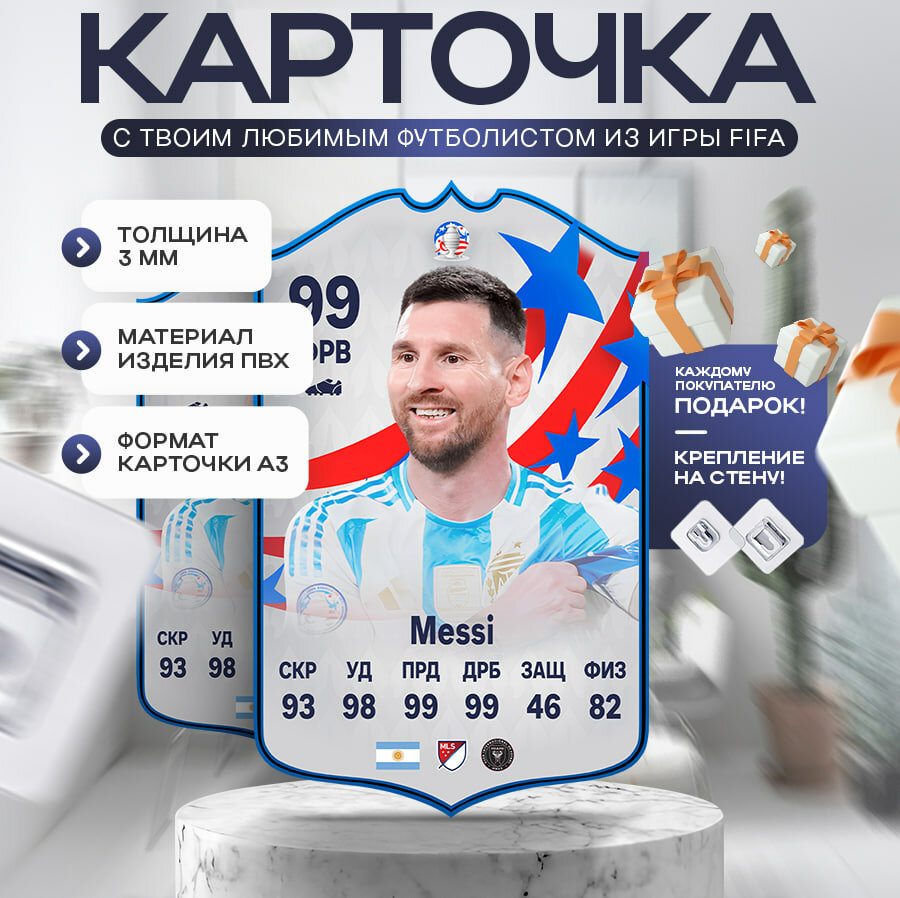 Карточка фифа с футболистом Леонель Месси 99 A3