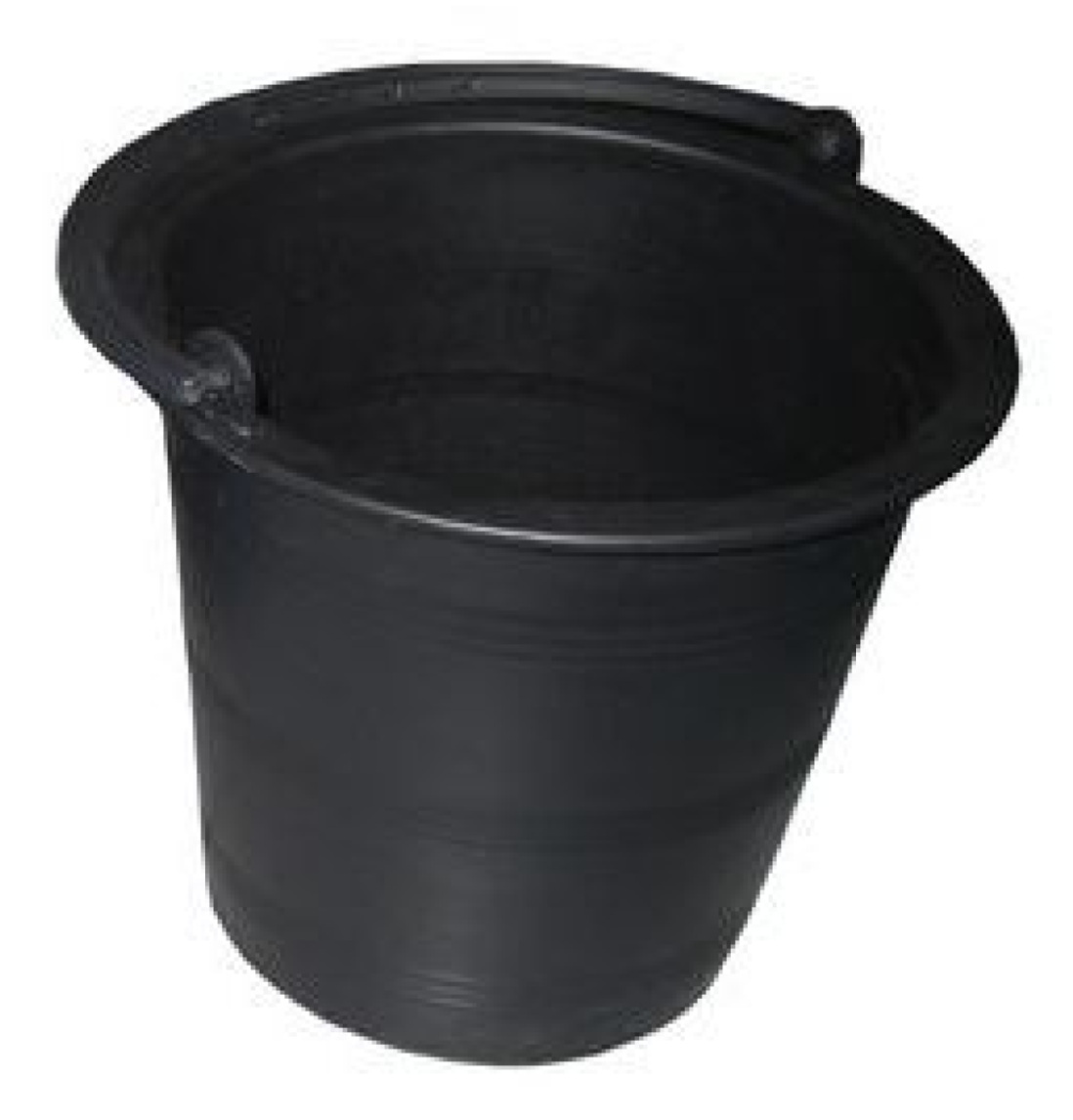 Ведро ПластТорг круглое, пластиковое, черное, объемом 8л / товары для дома