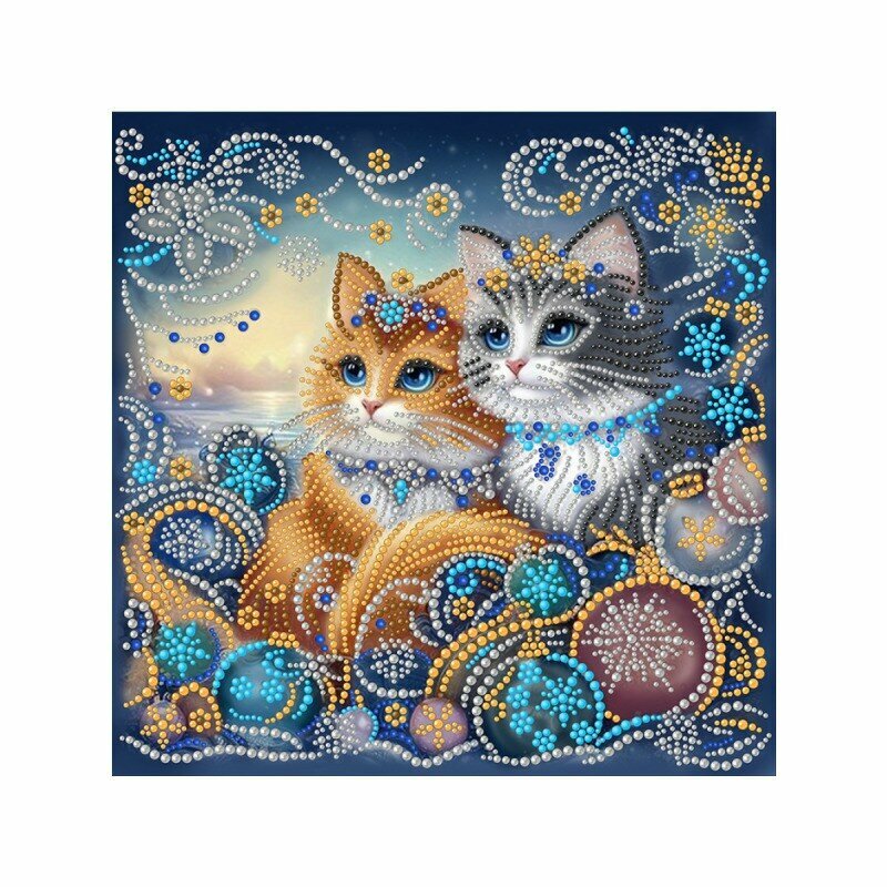 Набор для вышивания Larkes #Н3613 Котята, Вышивка бисером, 26 х 26 см