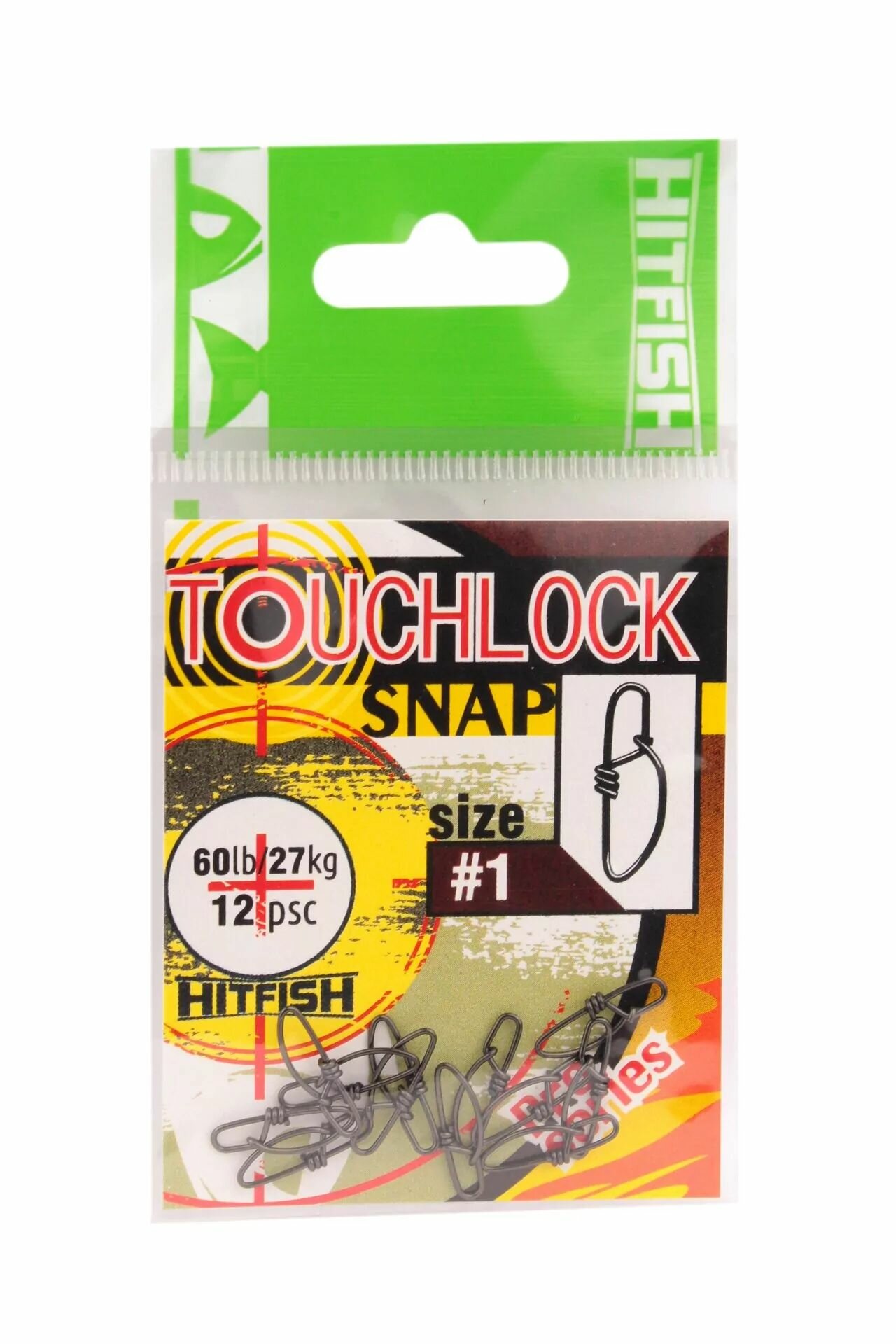 Застежка HITFISH Touchlock Snap 1 (60b/27kg) (12 шт./пач)