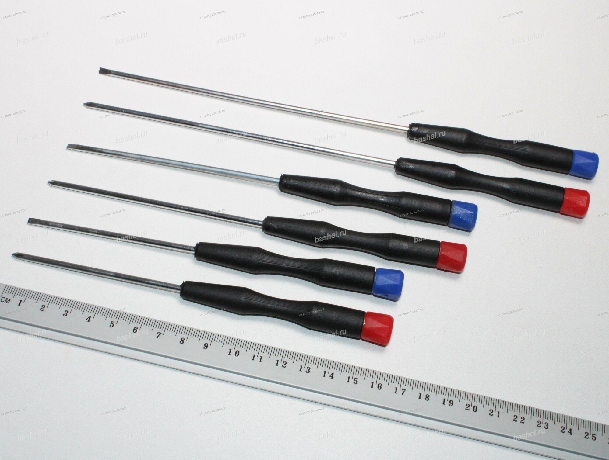 Отвертки для точных работ удлиненные 6 шт, PH/SL FIT 56138