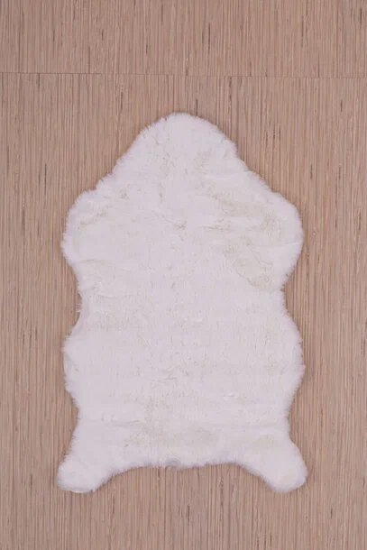 Ковер на пол в спальню в гостиную 60х100 см светлый однотонный ворс 35 мм шегги 335487 KoverVDom