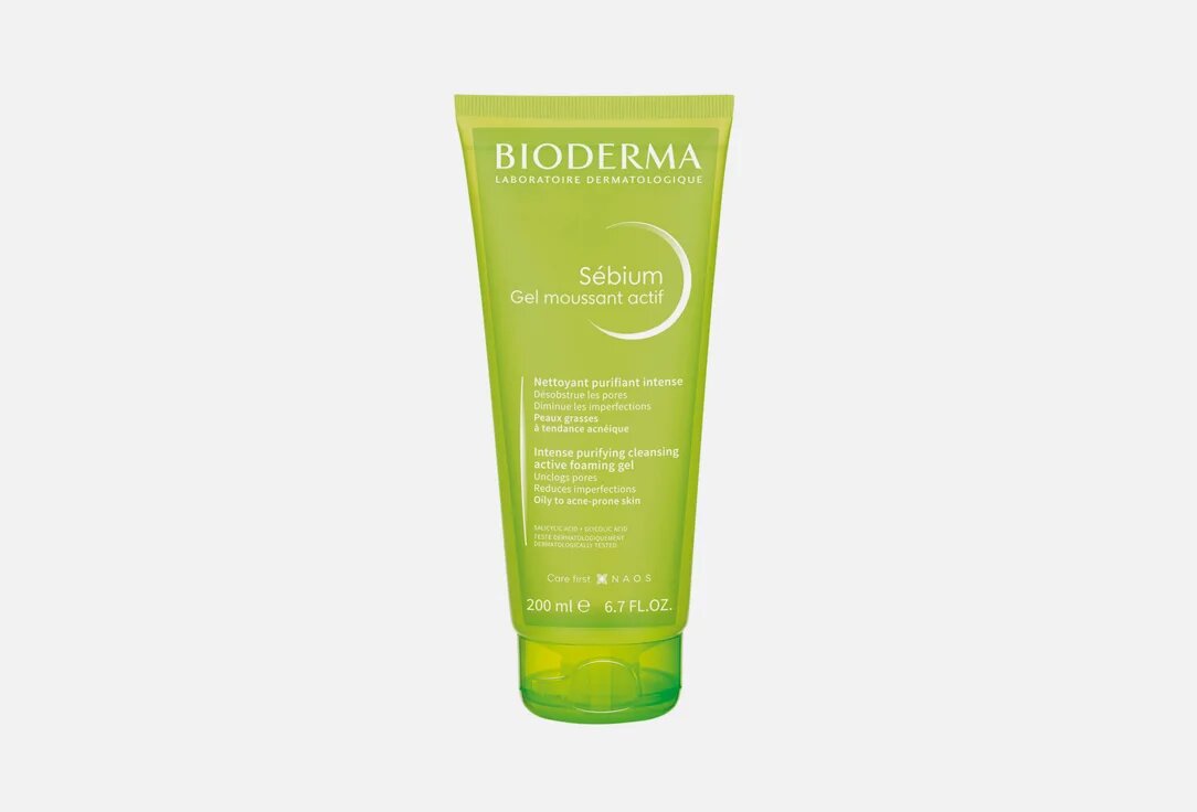 Очищающий гель Bioderma Sebium Actif, для проблемной кожи, 200мл