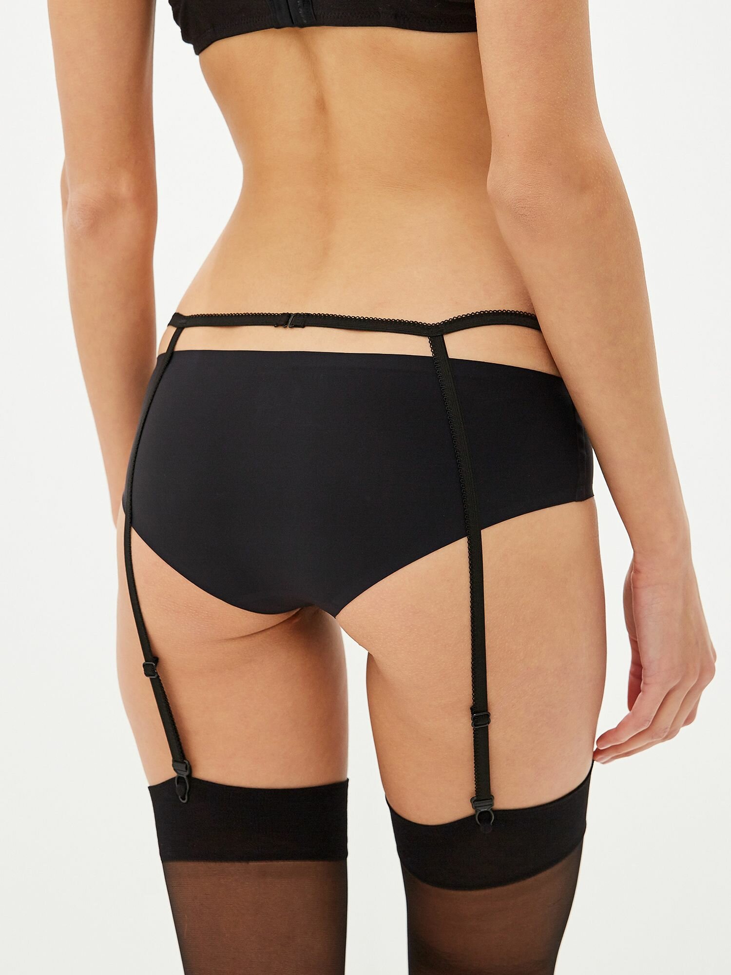 Пояс для чулок Dreamgirl с белым кружевом S/M, белый